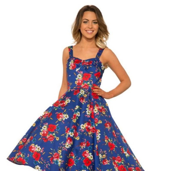 Hearts & Roses | Dresses | Rock A Billy Dress Pin Up Retro 5s Style ...